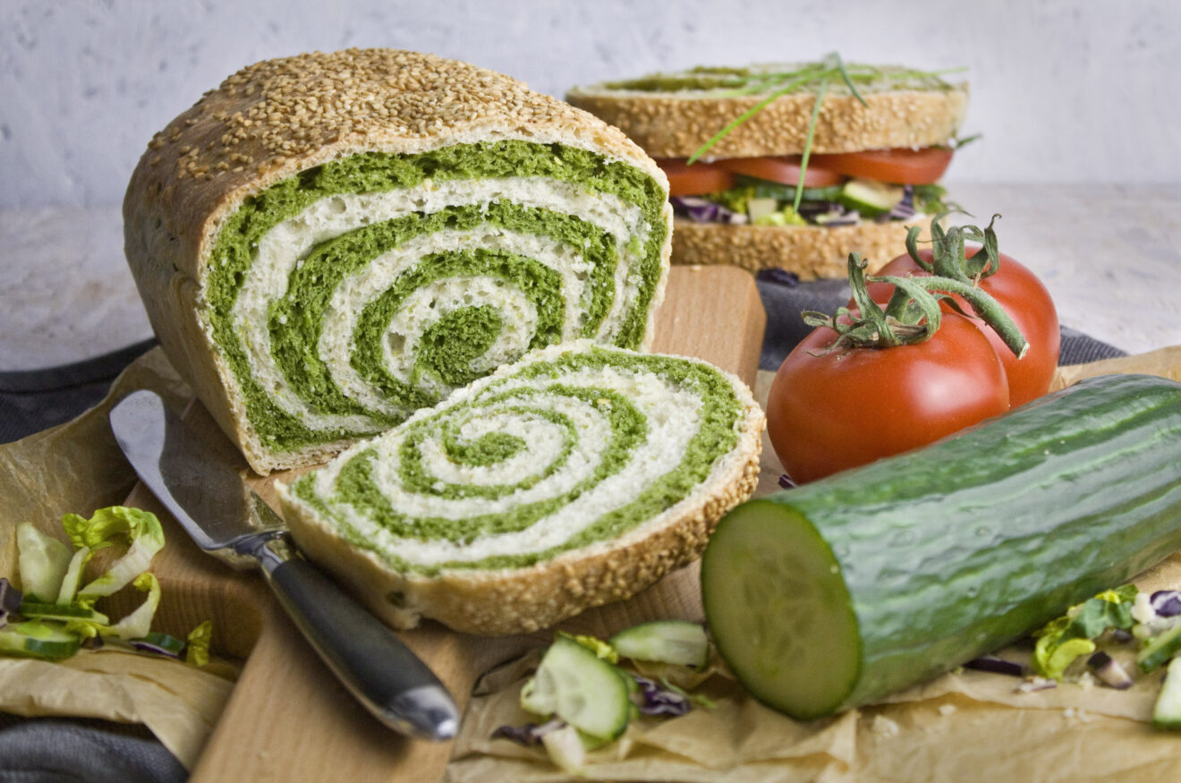 Twister-Toast mit Spinat und Frühlingszwiebeln | Toastenstein.com