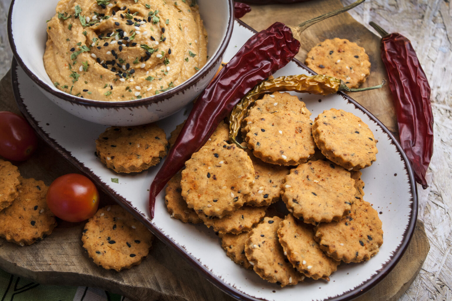 Vegane Fire Cracker mit Chili - Perfekt zum Dippen | Toastenstein.com